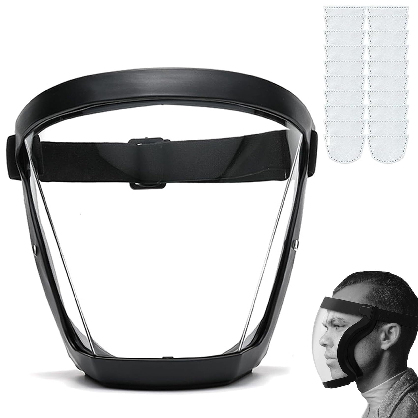 Face Mask - Anti-Dust & Fog-Resistant Face Shield Mask, Protective Full ...