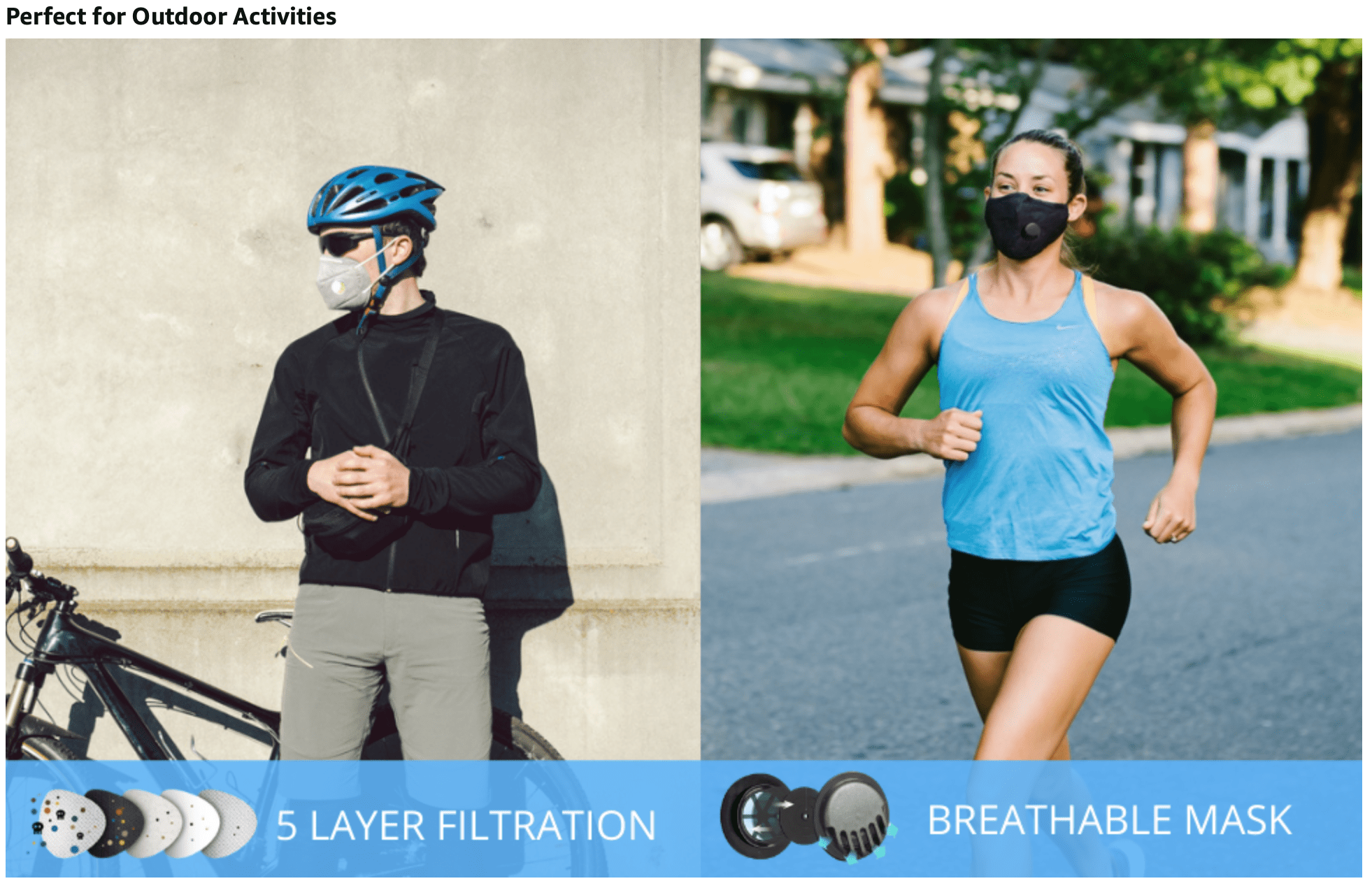Face Mask Black Disposable with Breathing-Valve 10 Pack | Black Face ...
