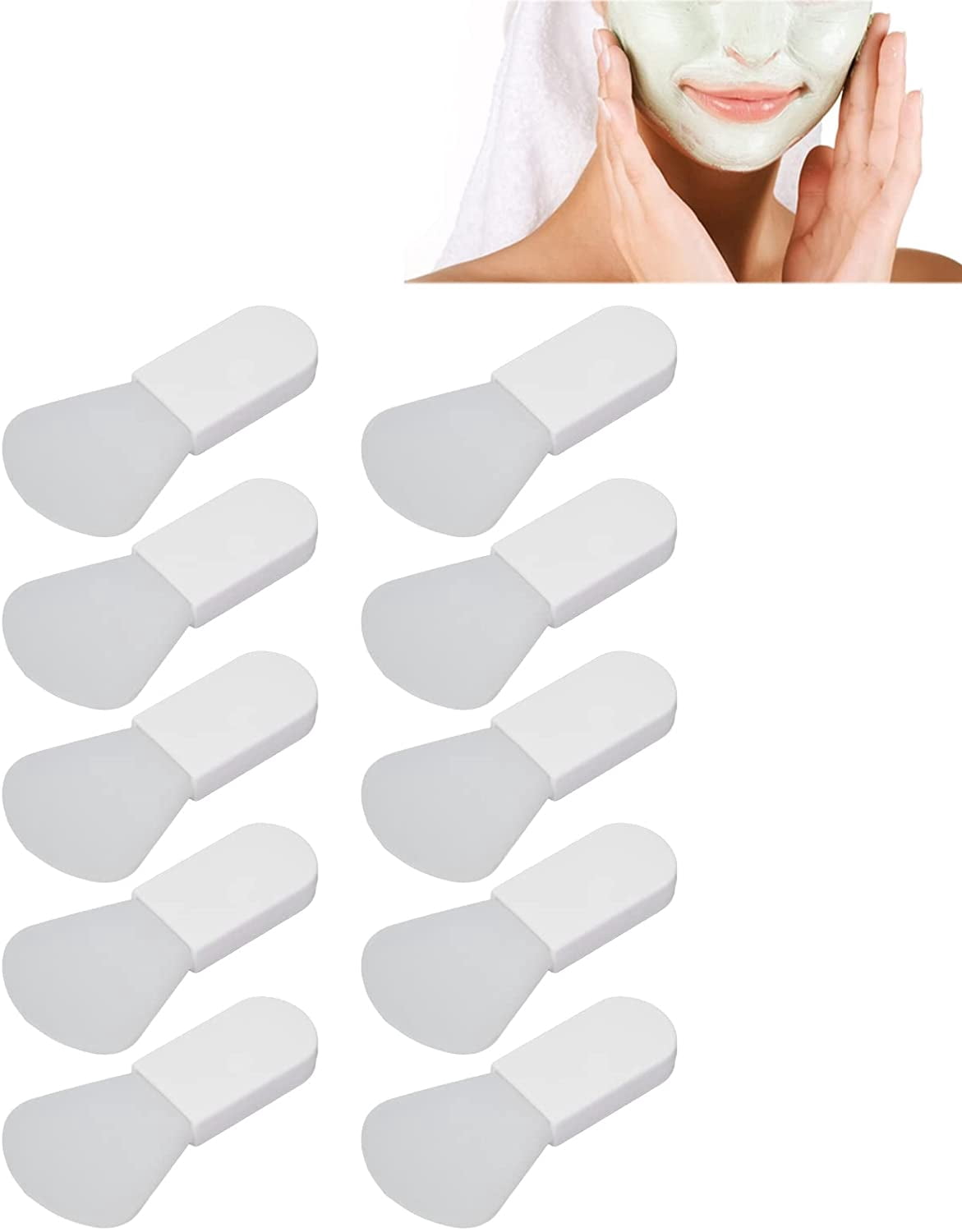 Face Mask Brush, 10Pcs Silicone Mask Brush Mini Short Handle Mud ...