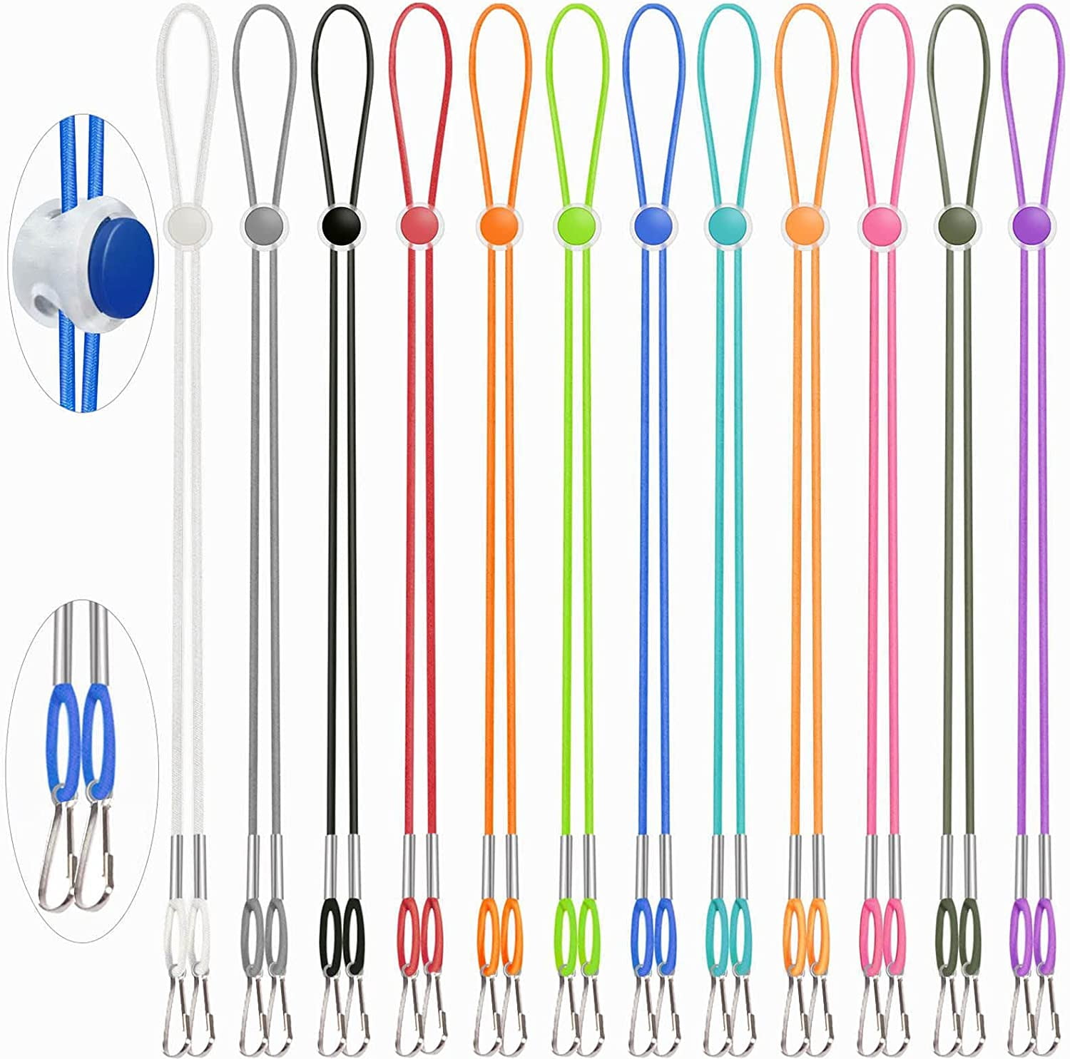 Face Mask Lanyard Holder, Mask Holders Adjustable Mask Lanyard with ...