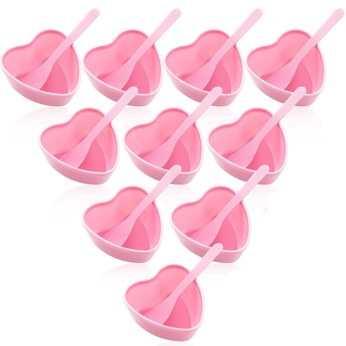 Face Mask Mixing Bowls Set 10 Pcs,Heart Shaped Bowls with Stirring ...