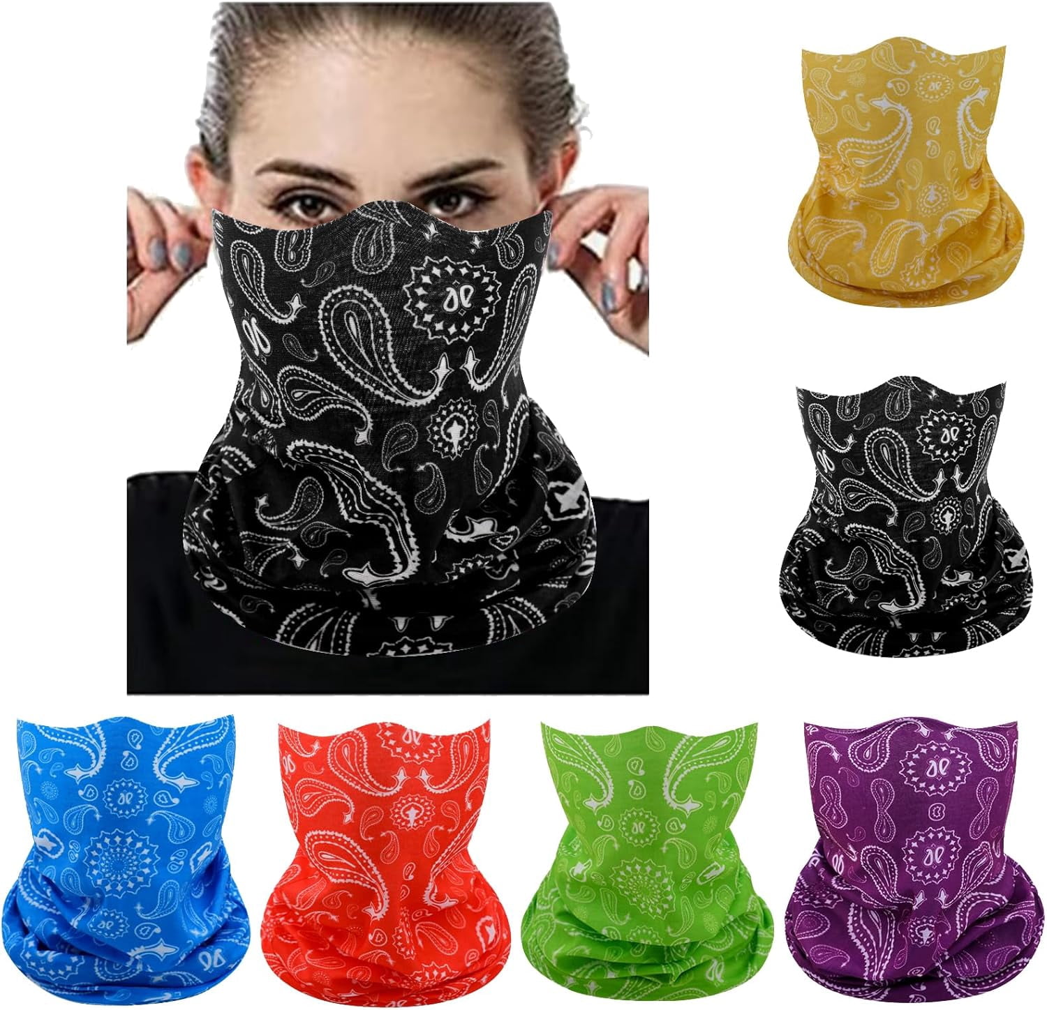 Face Mask Multi Bandana Neck Gaiter Seamless Magic Headband Outdoor ...