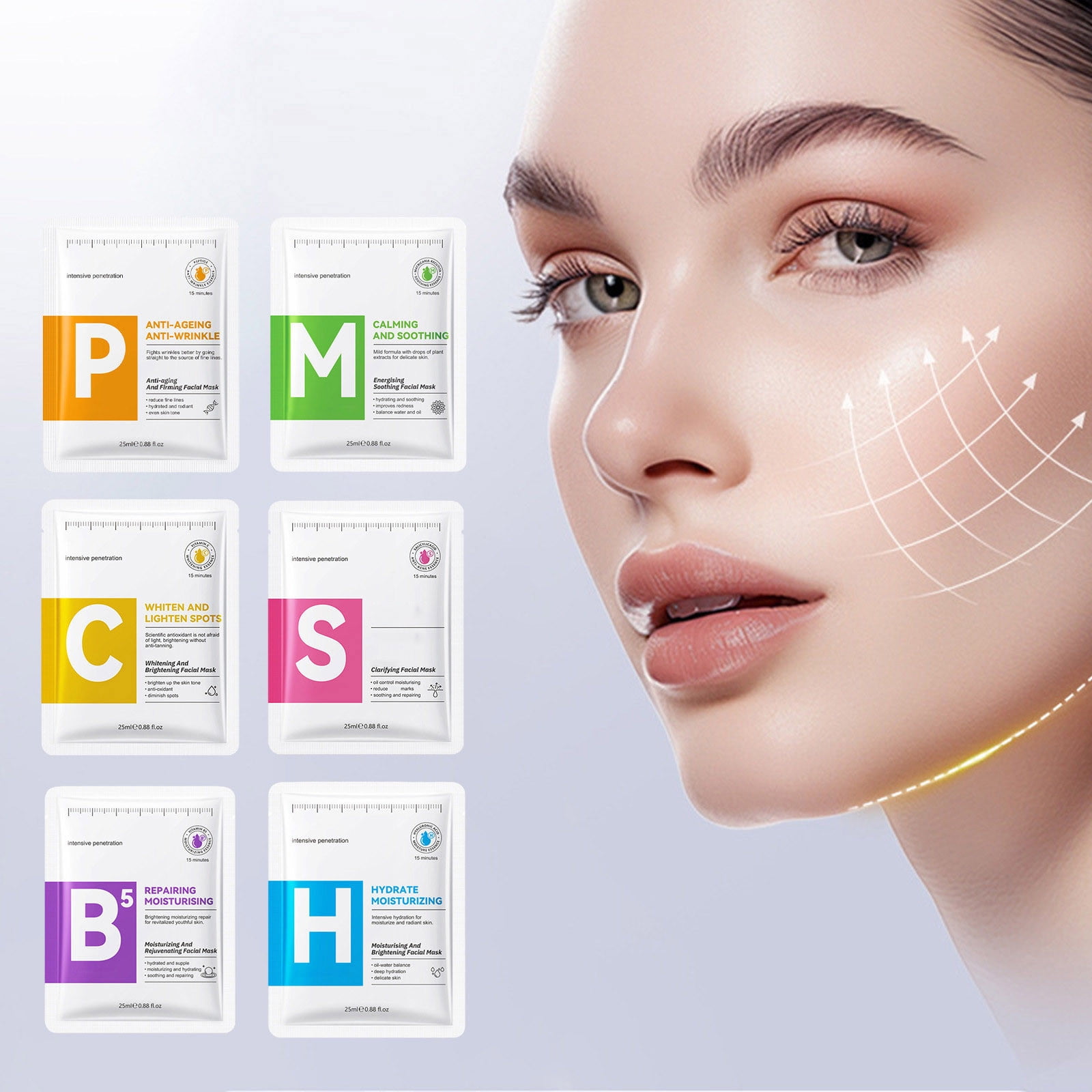 Face Mask Sleep Mask,Clearance,25Ml Brightens Mask Brightens Collagens ...