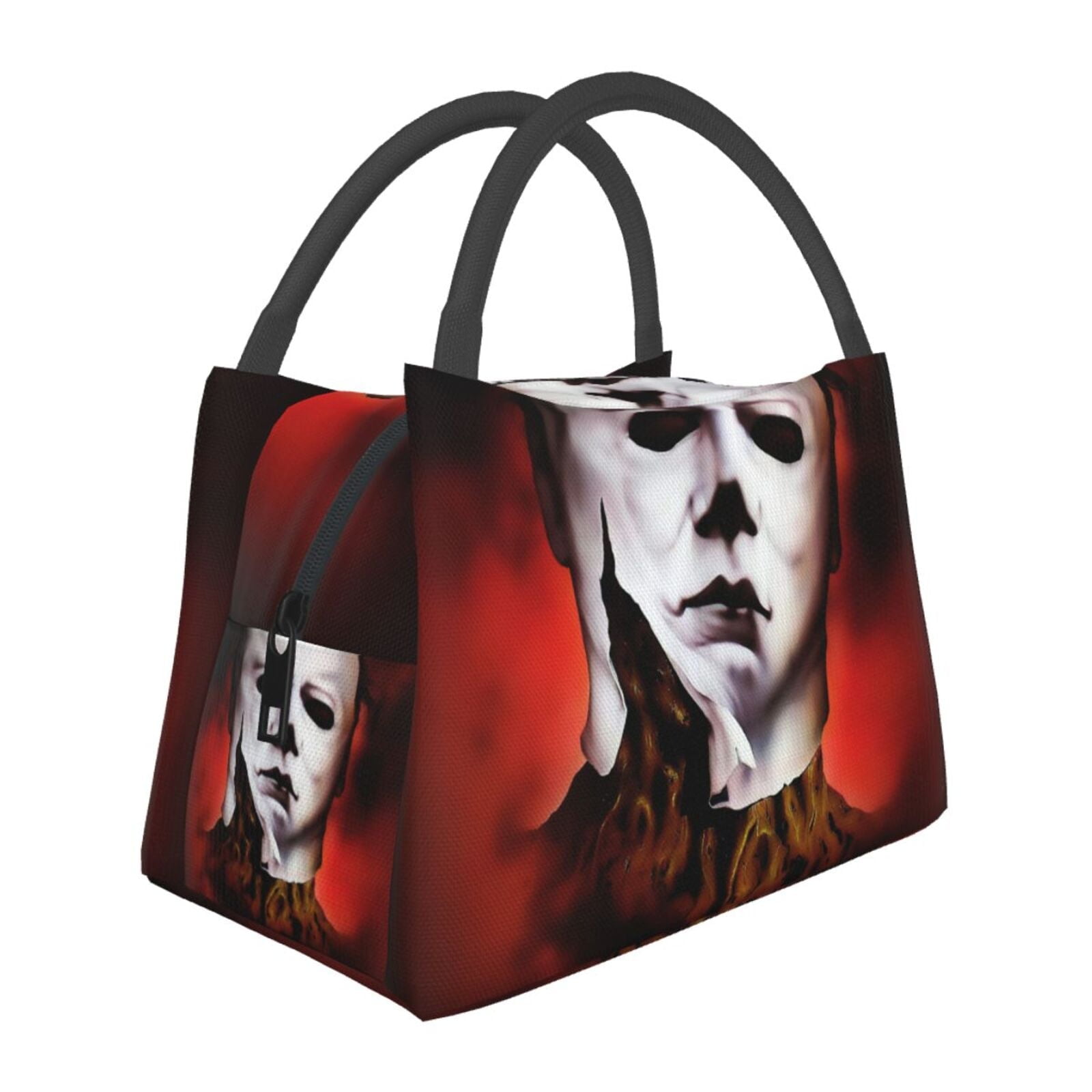 Face Michael Myers Portable Lunch Bags,Thermal Insulation Bento Bag ...
