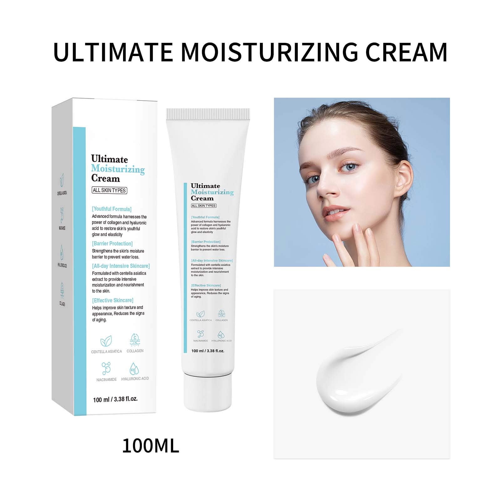 Face Moisturizer, Daily Moisturizer Face Paste With Ceramide And ...