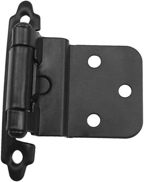 Face Mount Self Closing 3/8 inch Inset Black Cabinet Hinge Multi-Fold ...