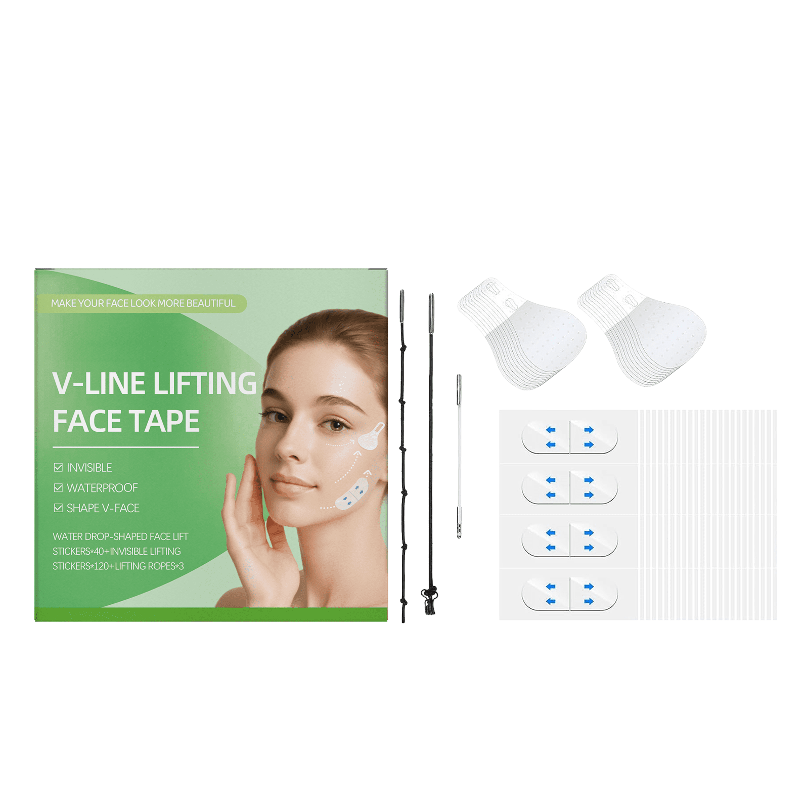 Face Neck Lifting Tape, Face Tape Lifting Invisible with String ...