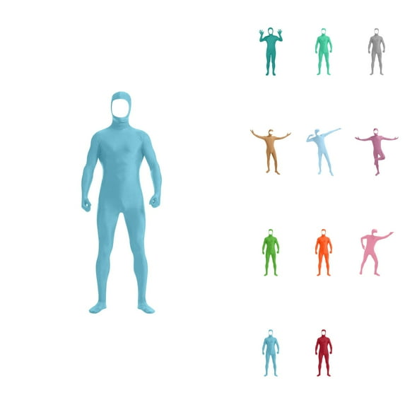 Face-Open Zentai Spandex Bodysuit – Kids Unisex Stealth Suit for Stage ...