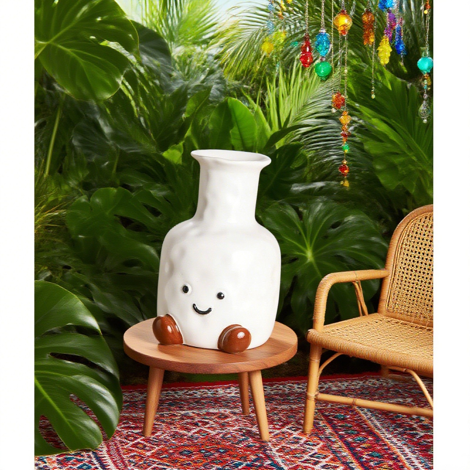 Face Planter, Cute Plant Pots, Hole Smily Face Planter Pot, Cute Flower ...