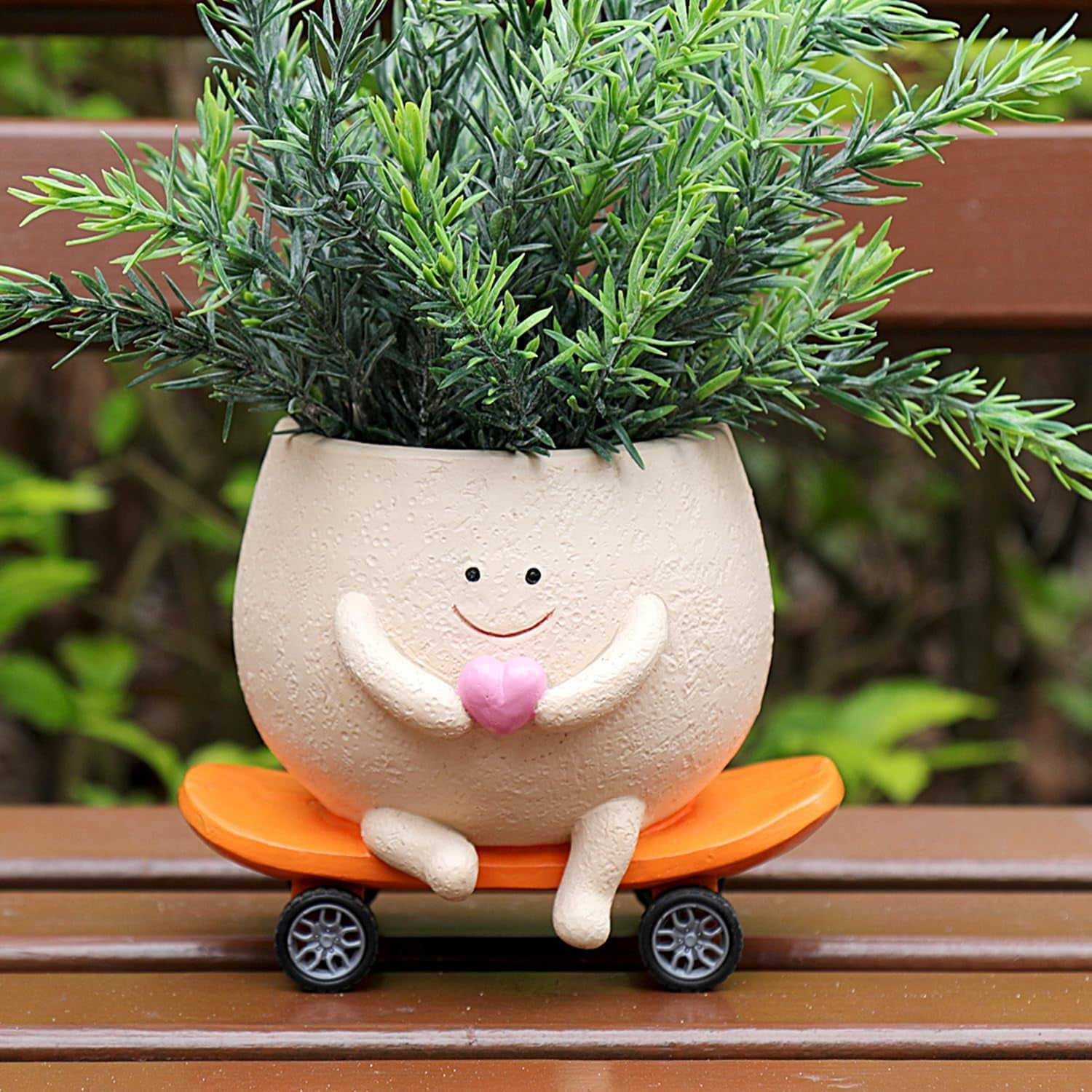 Face Planter Pot Funny Skateboard Flower Pot Smiley Cute Planters for ...