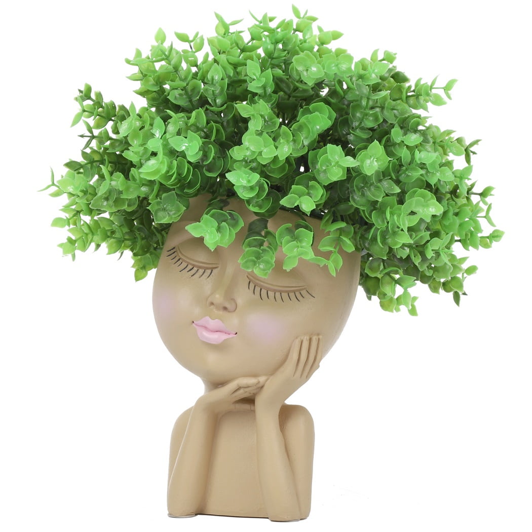 Face Planter Pot Head, Head Planter, Fun Plant Pot, Flower Plant Pot ...
