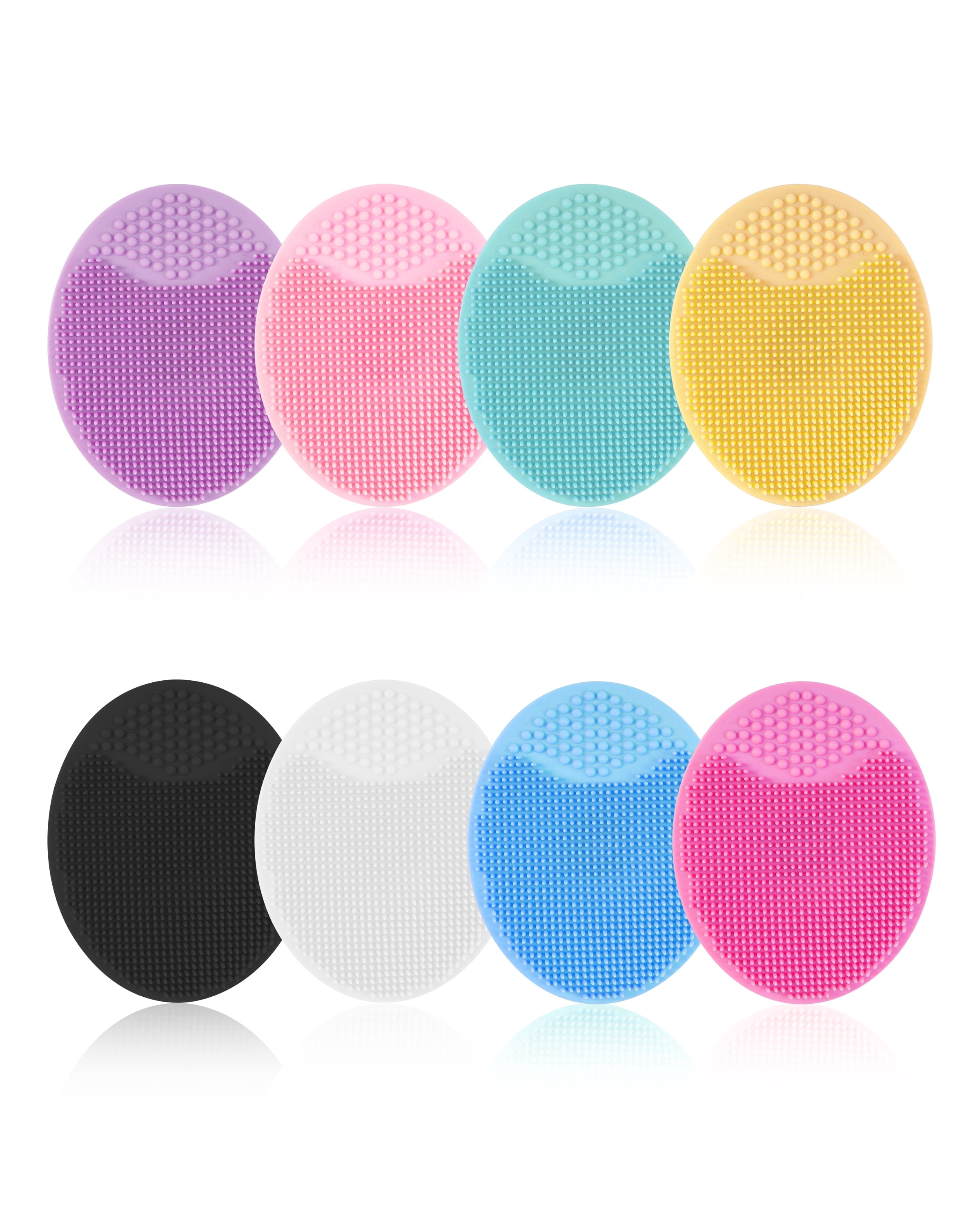 8 PCS Silicone Face Scrubber, Exfoliator & Cleansing Brush for Deep ...