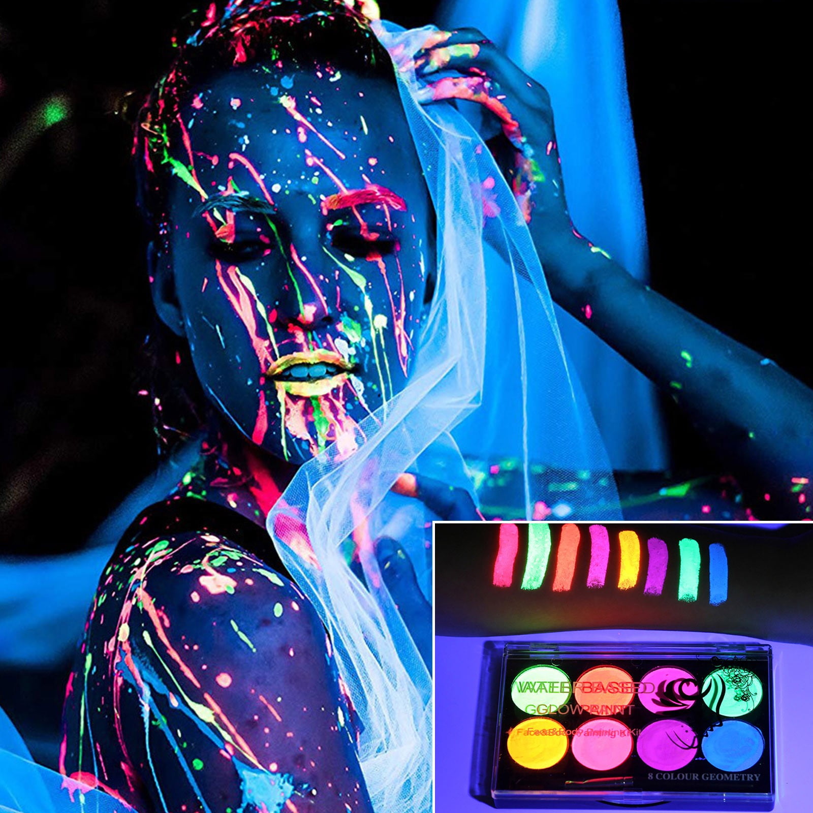 Face Serum|Cream|Makeup|Beauty|Fluorescent Water-Soluble Body Paint ...