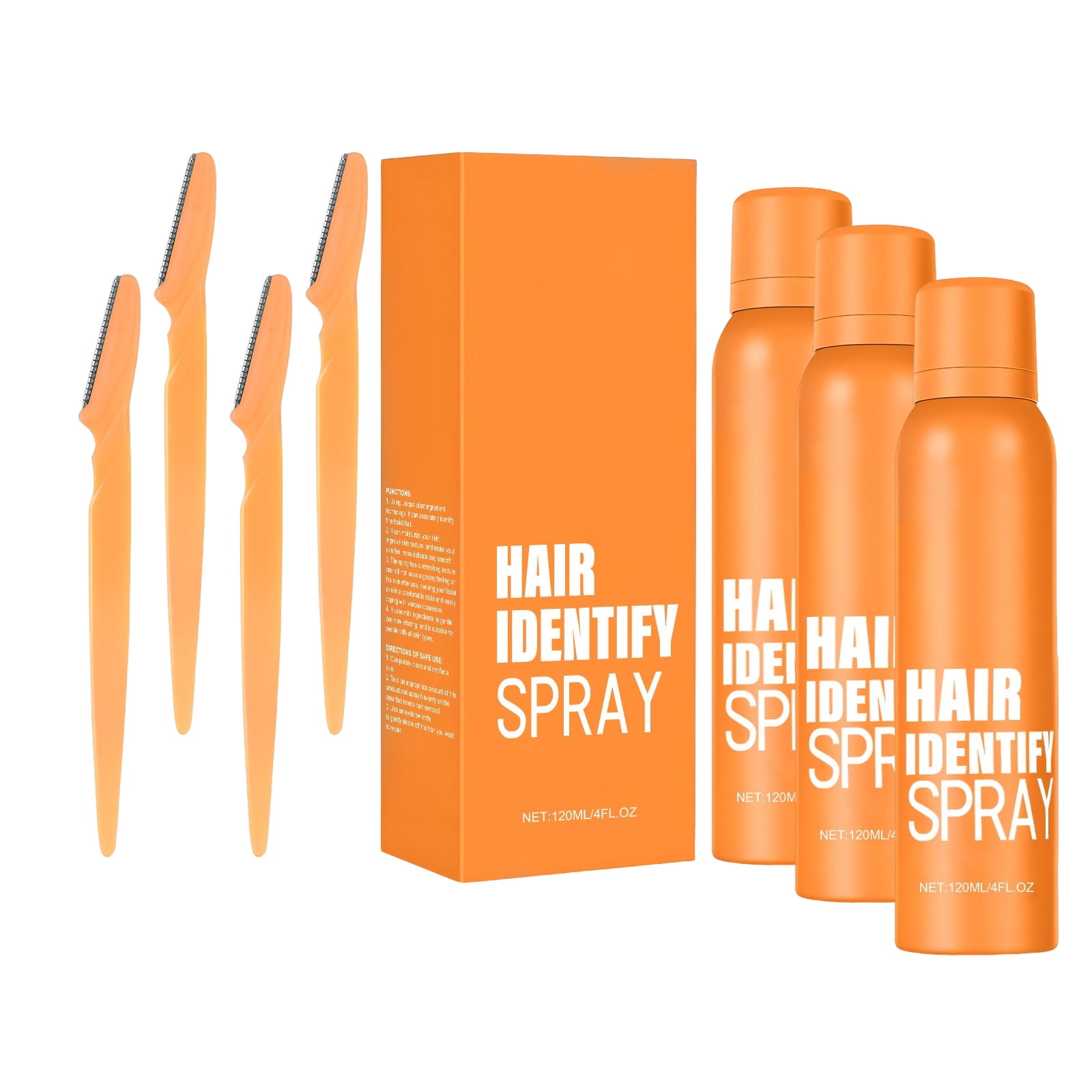 Face Shaving Spray - For Women Face，Body Skin With 4 Face Razor for ...