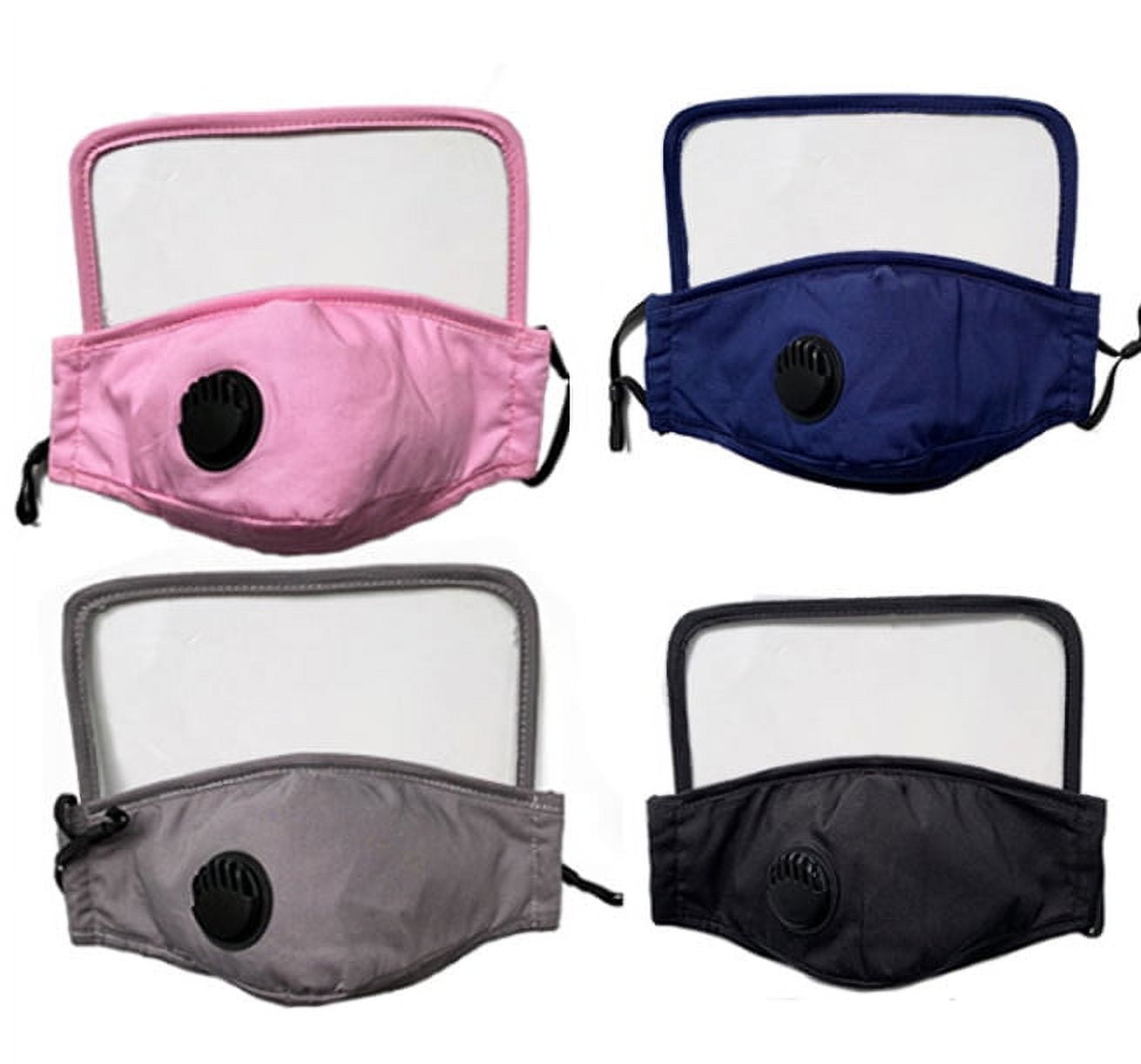 Face Shield Reusable Mask Cotton Face Covering 2-Layer Womens Fashion ...