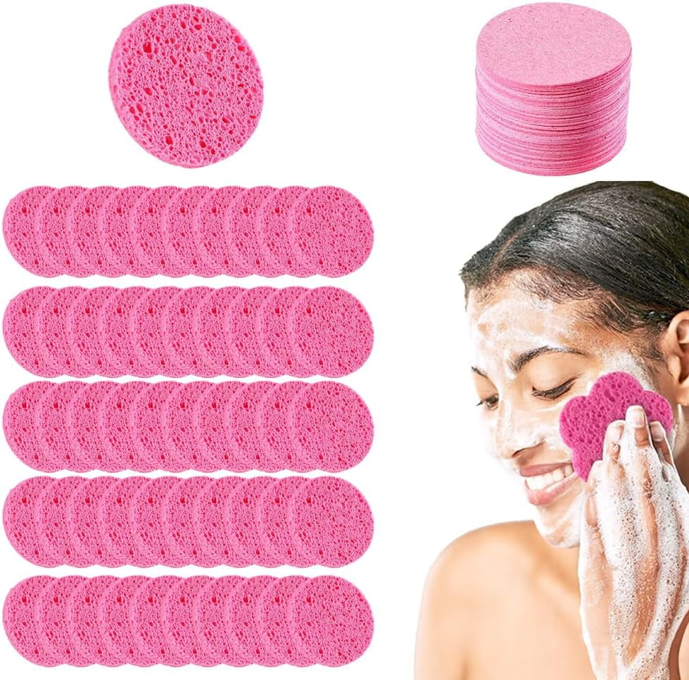 Face Sponges, 2025 Upgraded Compressed Facial Sponges for Washing Face ...