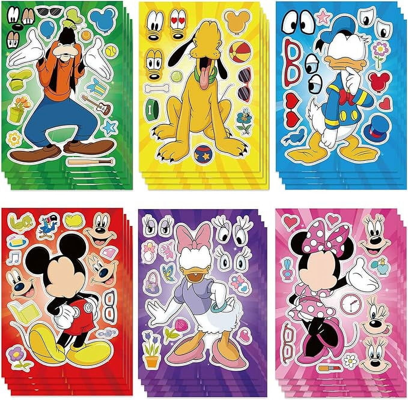 Face Stickers 24 Sheets –Mouse duck dog Mix of 8 Unique Cartoon Kids ...