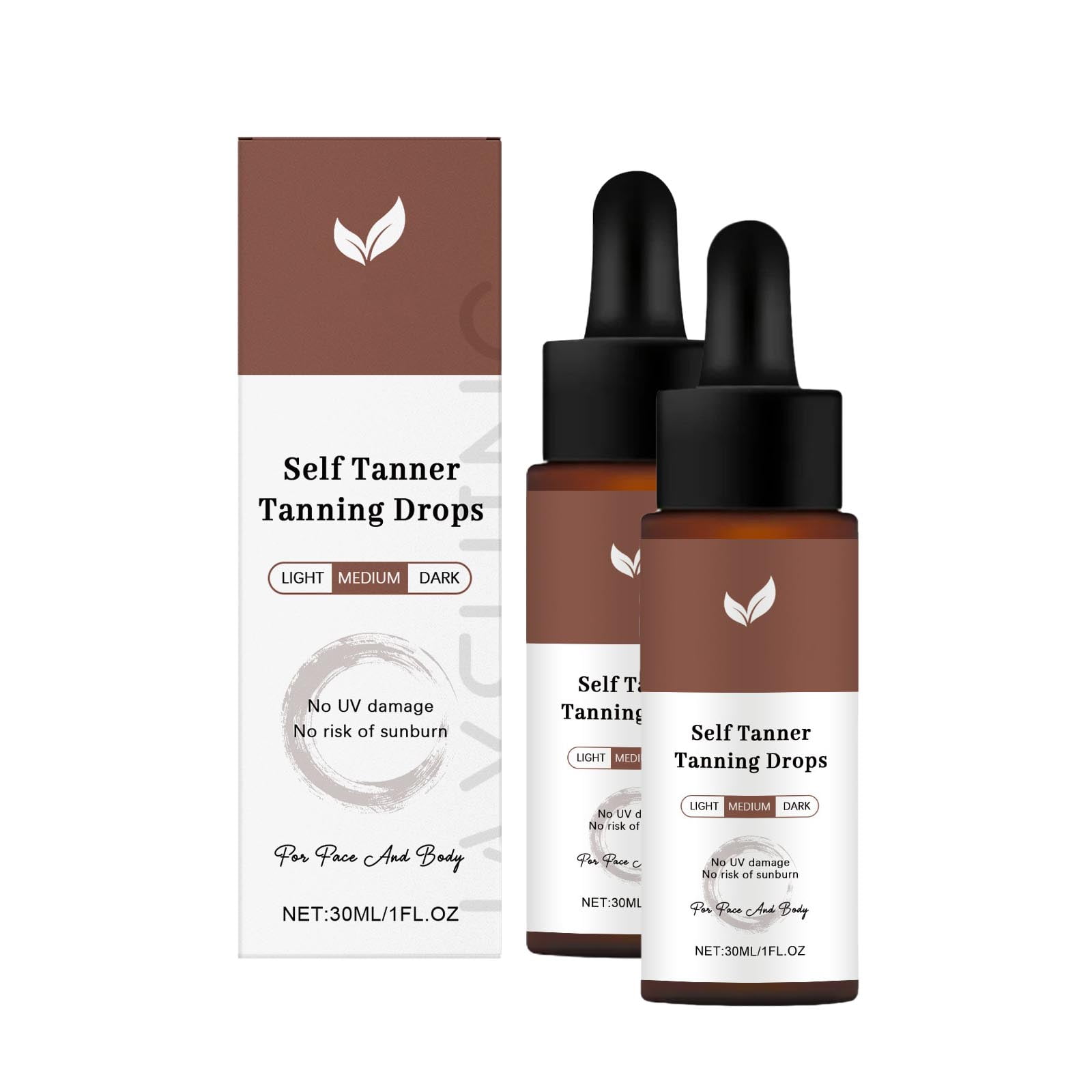 Face Tanner Serum - Natural & Organic Ingredients, Sunless Self Tanner ...