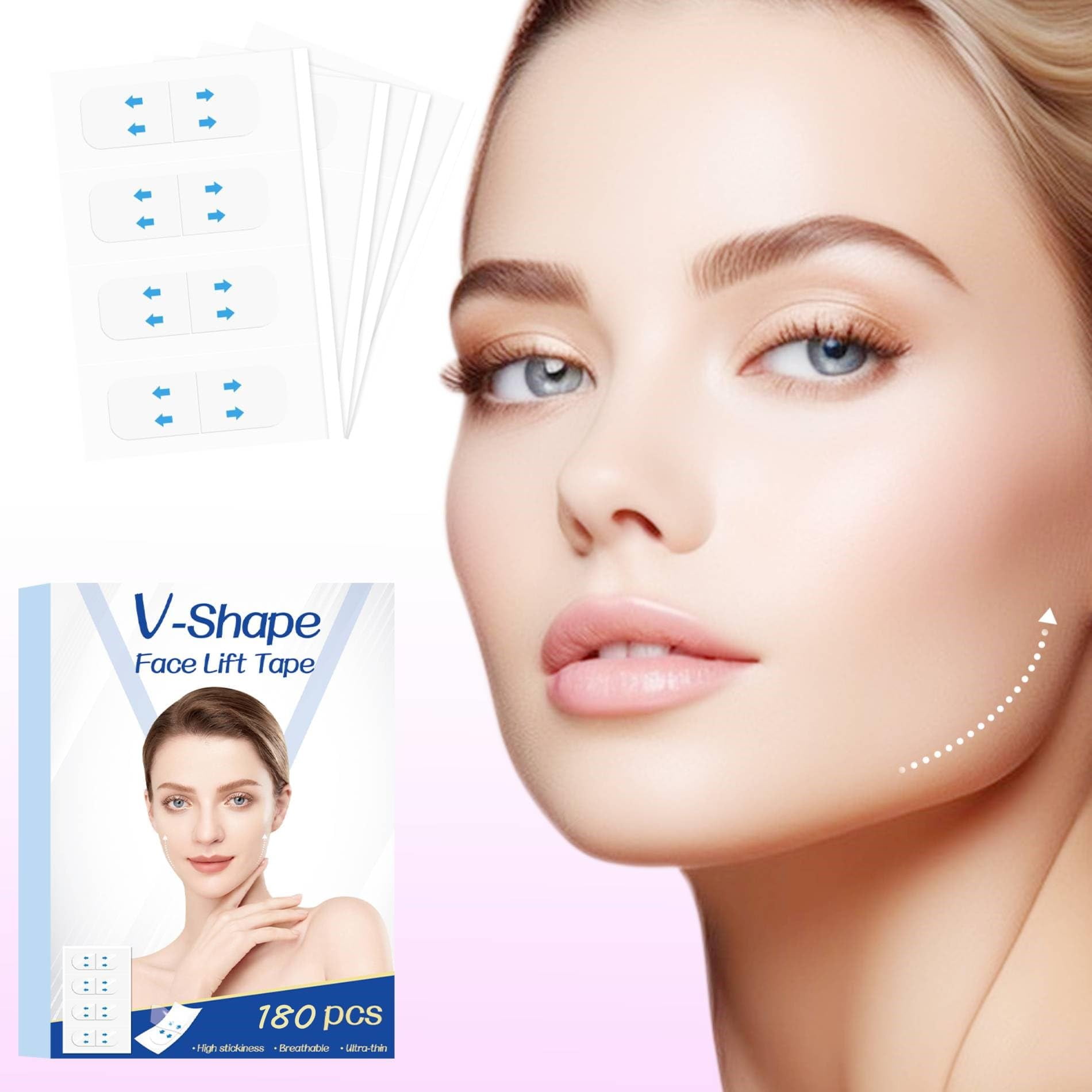 Face Tape, Face Tape Lifting, 180 Pcs Neck Lifting Invisible, Facelift ...