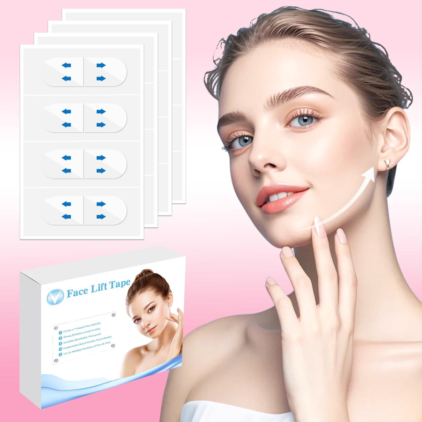 Face Tape Lifting Invisible, Face Lift Tape Instant,160PCS Tape ...