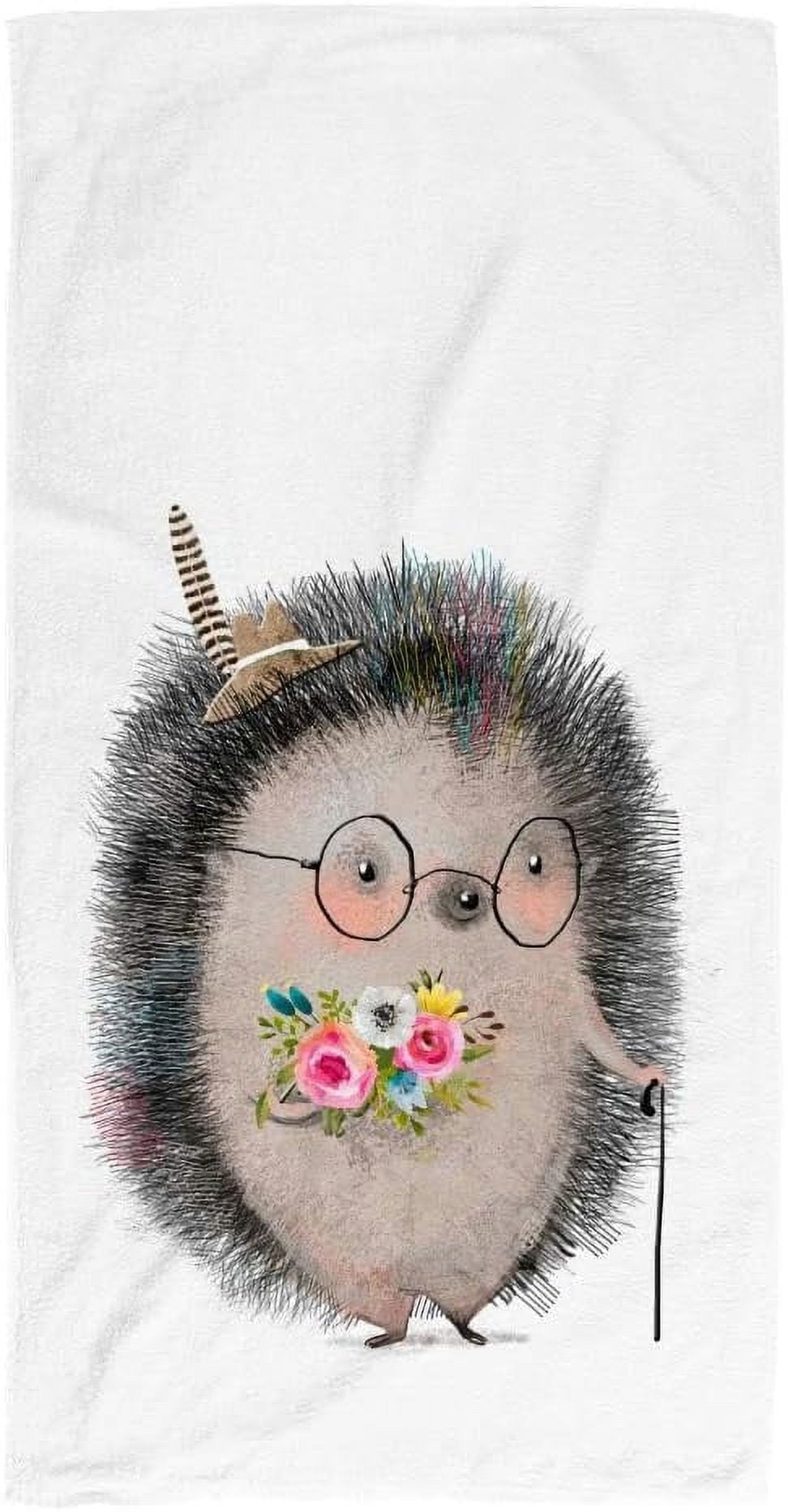 Face Towel Hand Cloth Terry Towels Washcloth Cute Little Hedgehog Bath ...