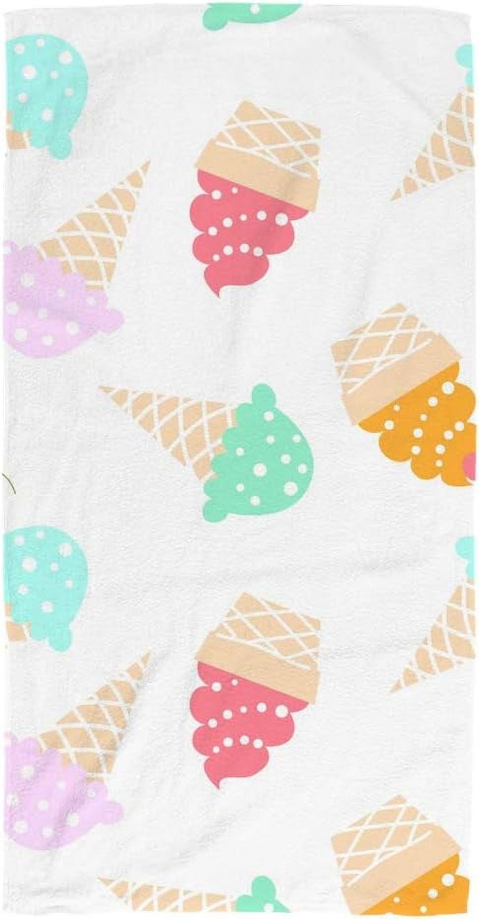 Face Towel Hand Cloth Terry Towels Washcloth Ice Cream Cone Waffle ...