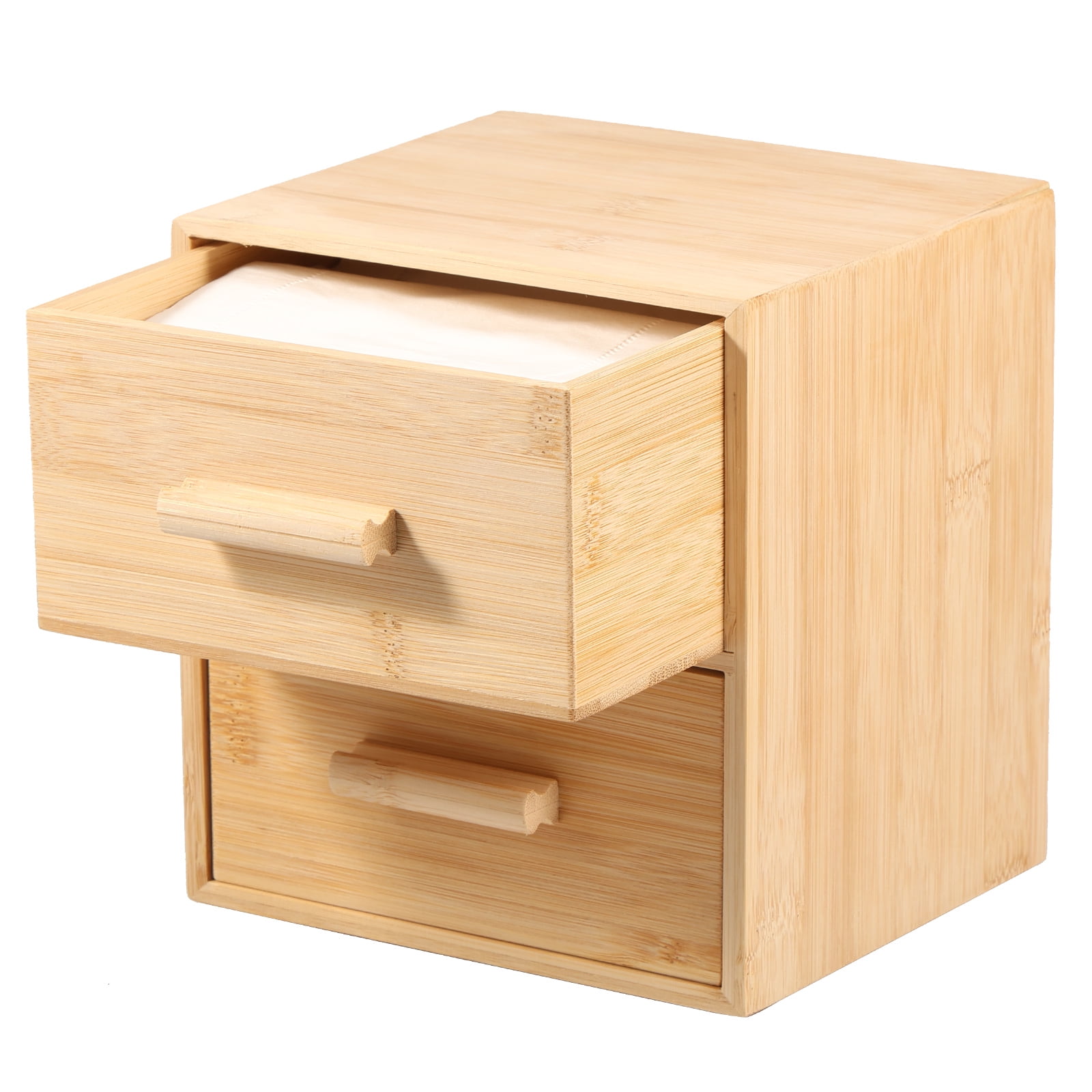 Face Towel Holder Box Bamboo Face Towel Container Space Saving Face ...