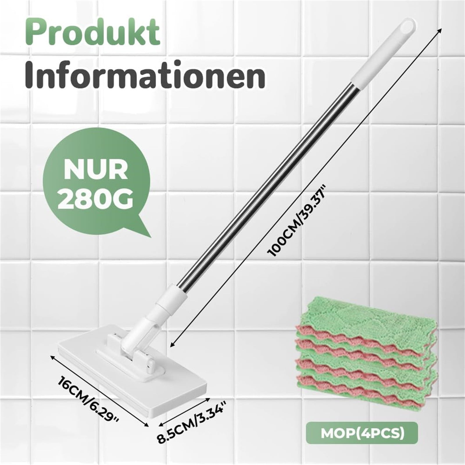 Face Towel Mop Mini Lazy Small Mop With Pressure Clamping System One ...