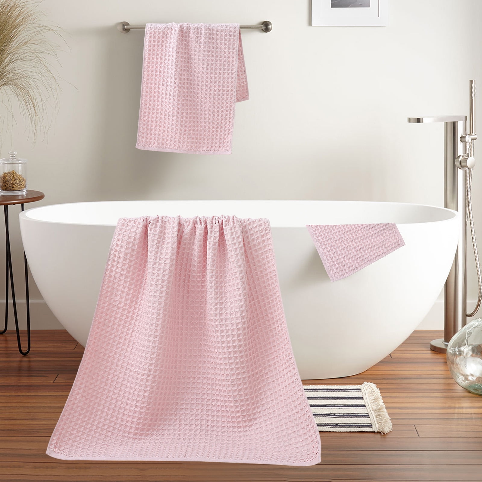 Face Towels, Cotton Waffles Set Towel Skin Friendly Gift Waffles Towel ...