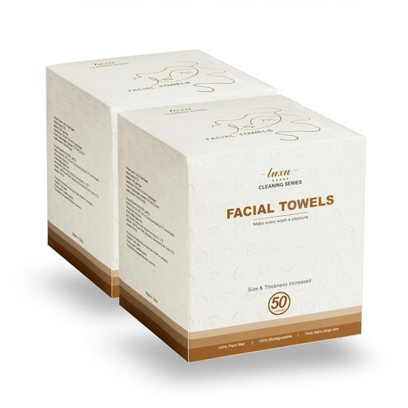 Face Towels,Facial Towels,100 Ct Disposable Face Towel, 9.8"X9.8"Face ...