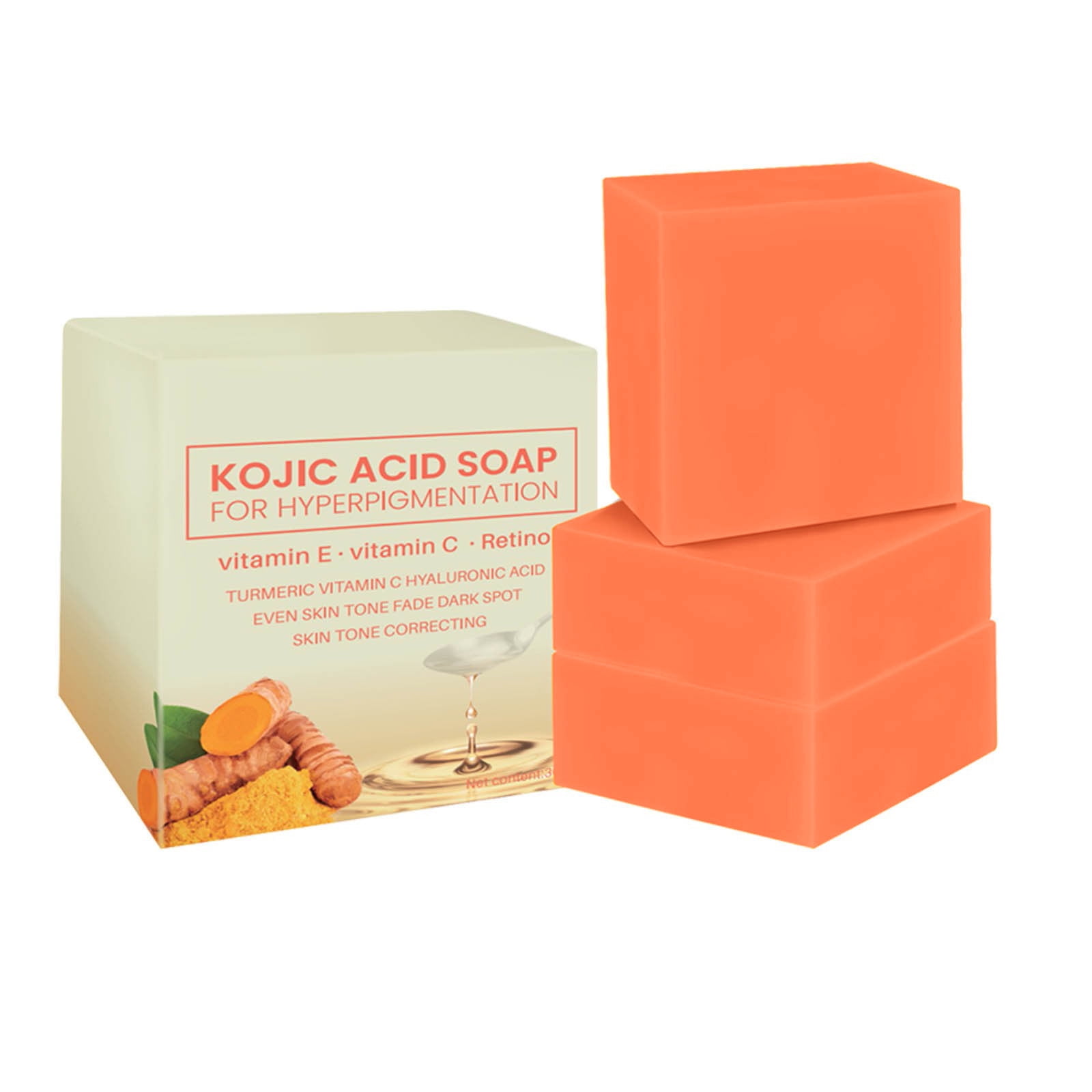 Face Turmeric Soap Natural & Kojic Acid Soap For Hyperpigmentation Even ...