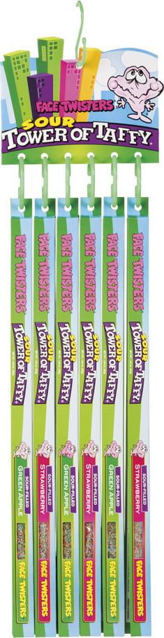 Face Twisters Sour Tower of Taffy, Watermelon & Blue Raspberry, 55 g ...