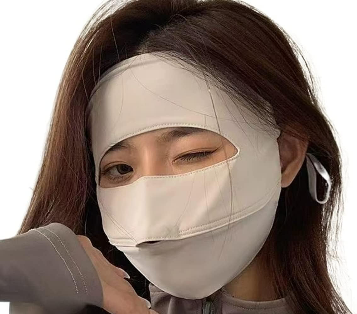 Face UV Face Covering UPF 50+ Women Sun Protection Face Mask Washable ...