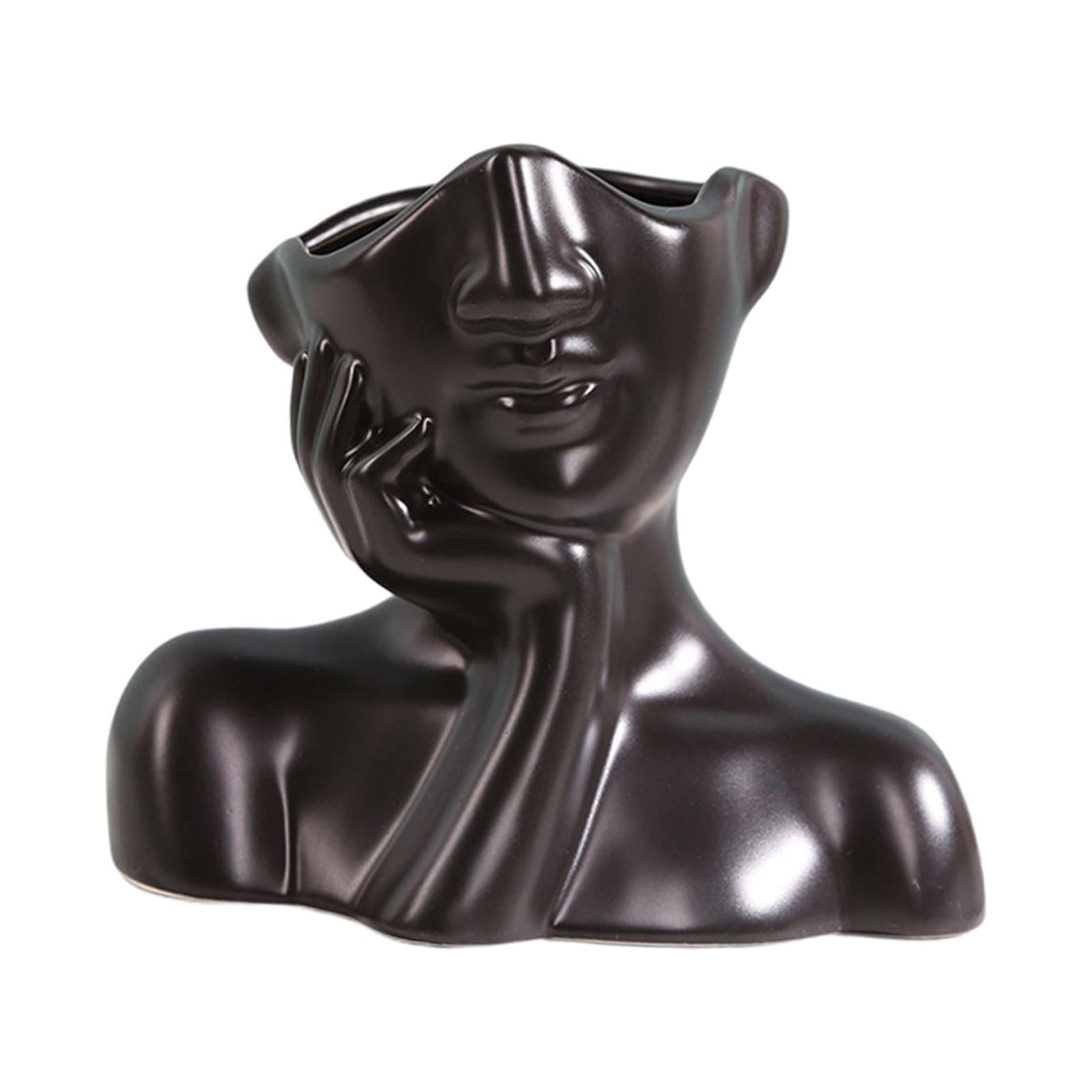 Face Vase Flower Vase Modern Statue Head Shaped Vase for Table Wedding ...