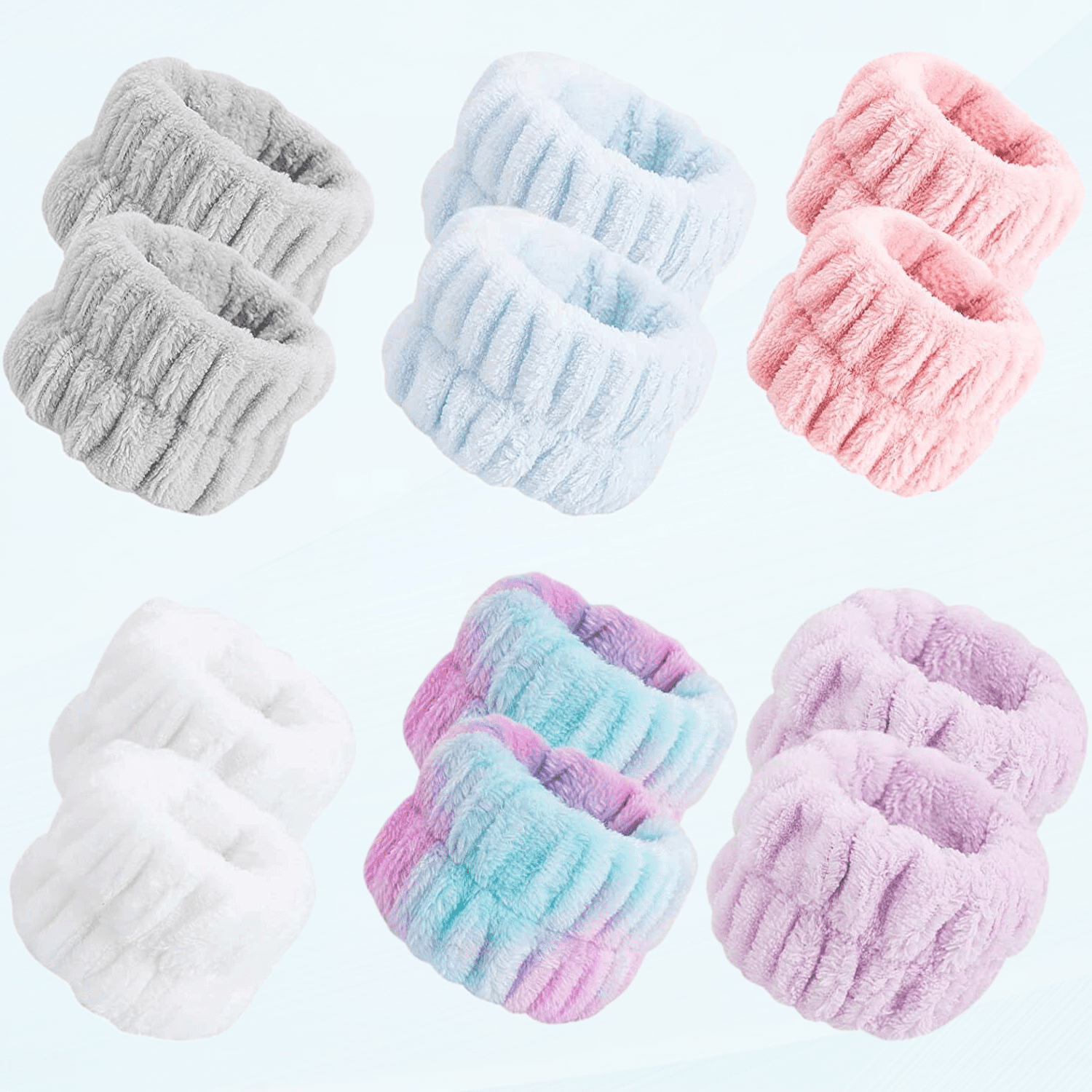 Face Wash Cuffs Face Wash Bands for Wrists, 6PCS Spa Wrist Washband ...