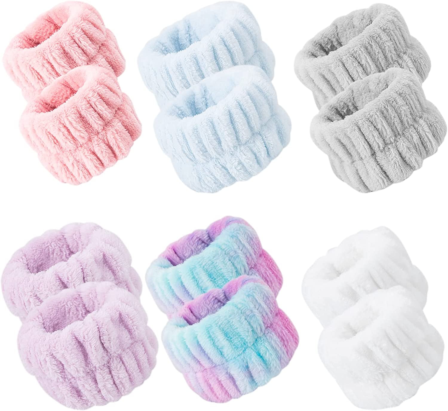 Face Wash Cuffs Face Wash Bands for Wrists, 6PCS Spa Wrist Washband ...