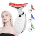 Face and Neck Massager, 3 Color Red Light Therapy Facial Massager, Face ...