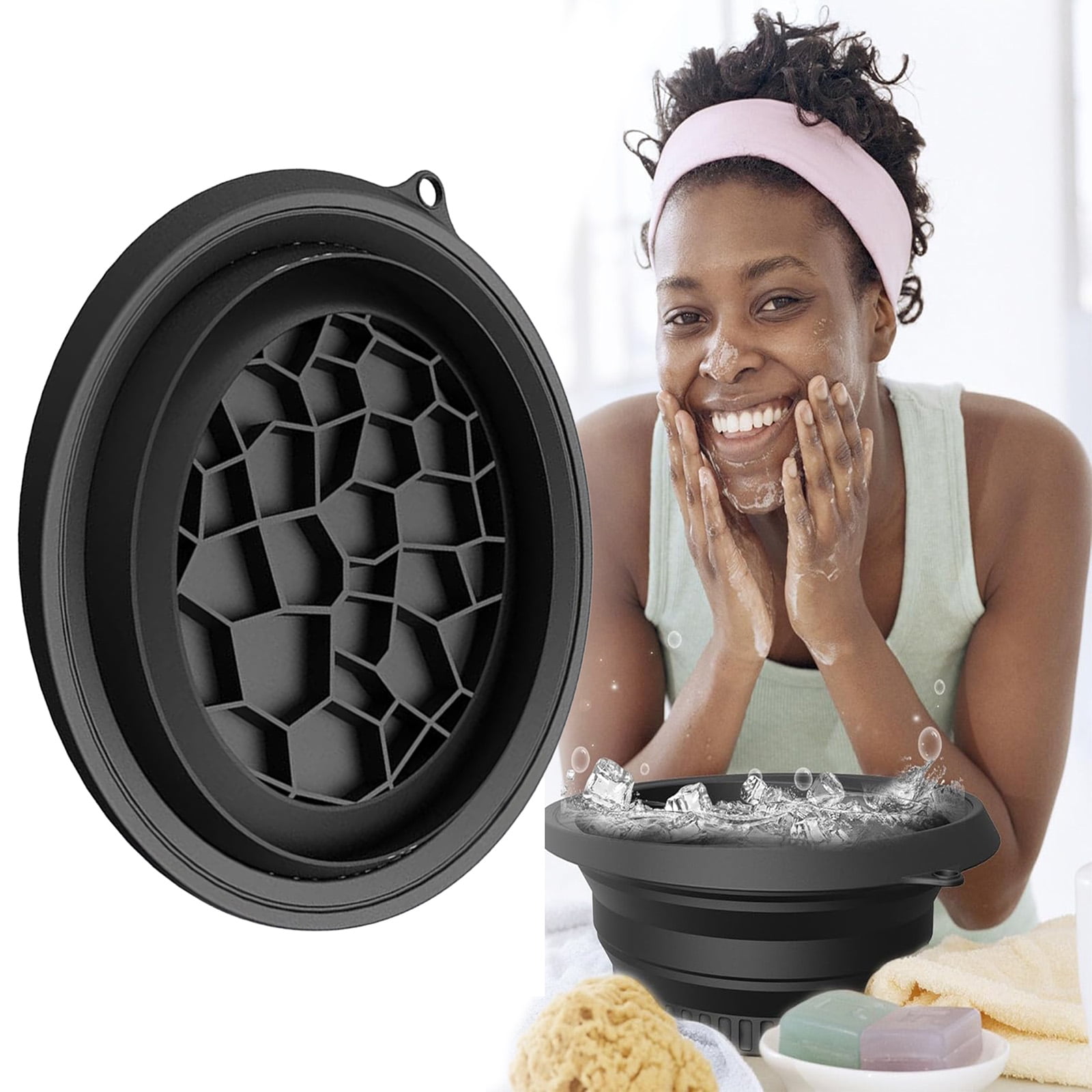 Face ice bath bowl,Facial Cold Plunge bowl kit, Portable Foldable ...