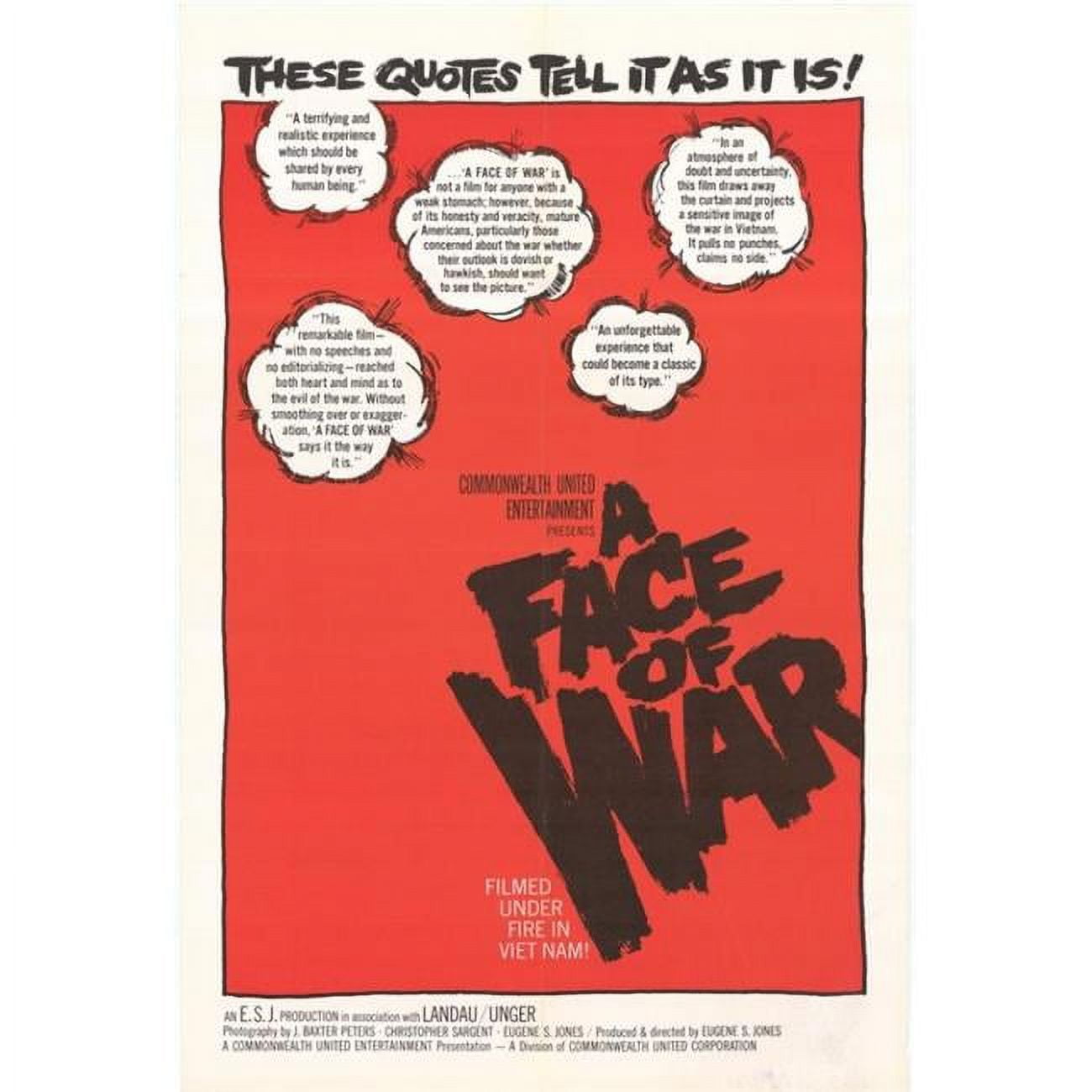 Face of War Movie Poster - 27 x 40 in. - Walmart.com