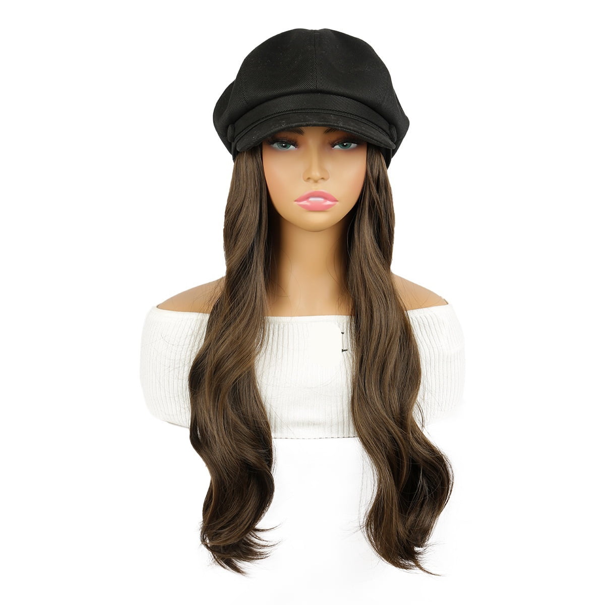 Face-showing small octagonal beret wig for women, versatile autumn and ...