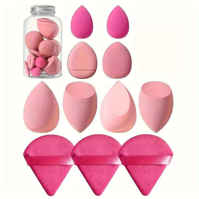 Facejewel 11Pcs Makeup Sponge Set With Storage Container Soft Sponge ...