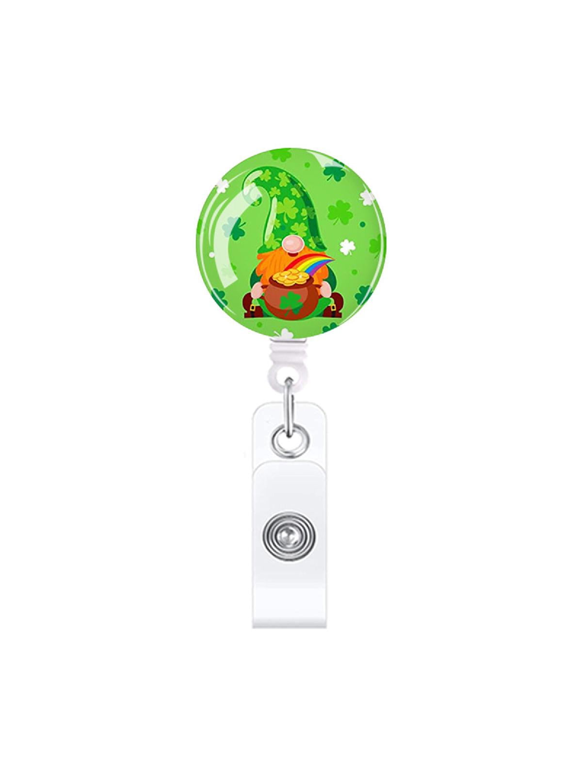 Faceles Gnome Theme Badge Reel with Alligator Clip Retractable Card ...