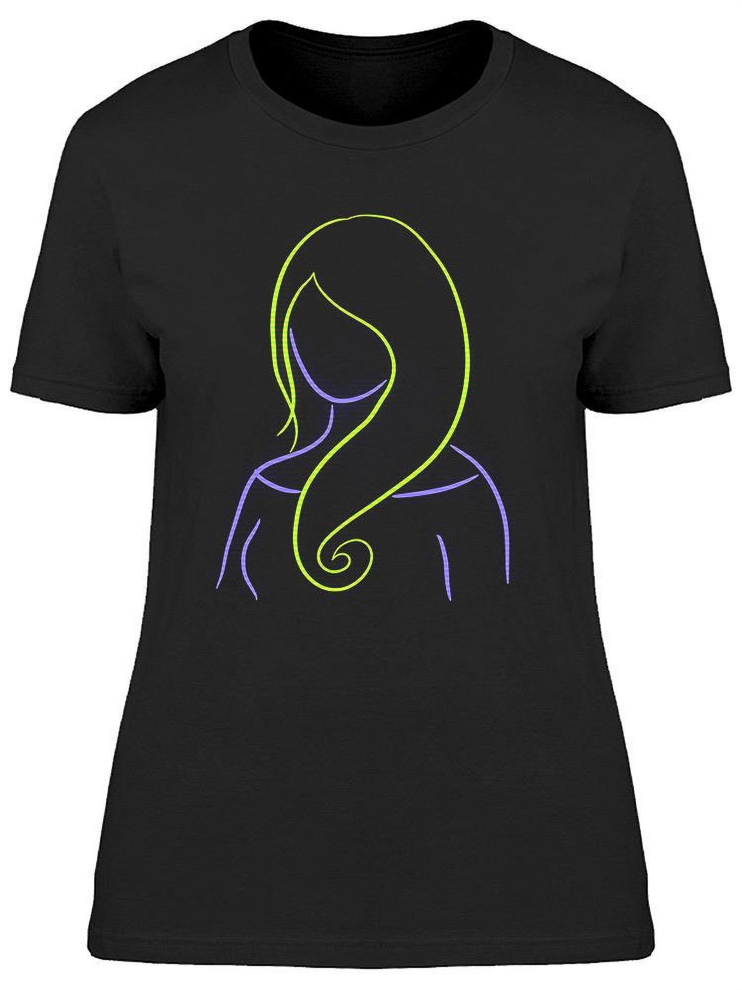 Faceless Avatar Neon Sign T-Shirt Women -Image by Shutterstock, Female ...