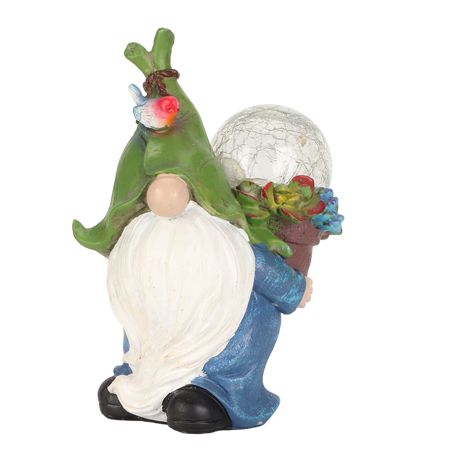 Faceless Doll Statue Solar Powered Light Bright Colors Durable Resin ...