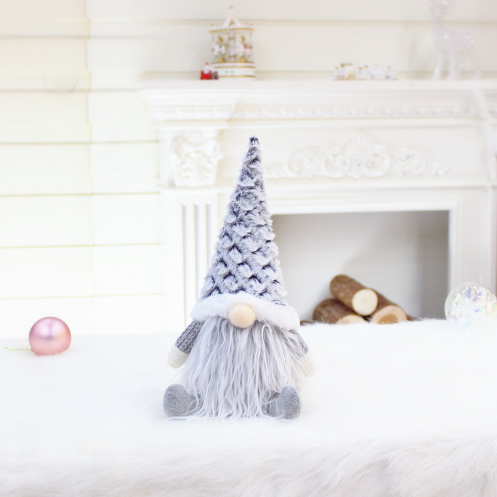 Faceless Dwarf Gnome Doll Plush Knitted Faceless Toys Tabletop ...