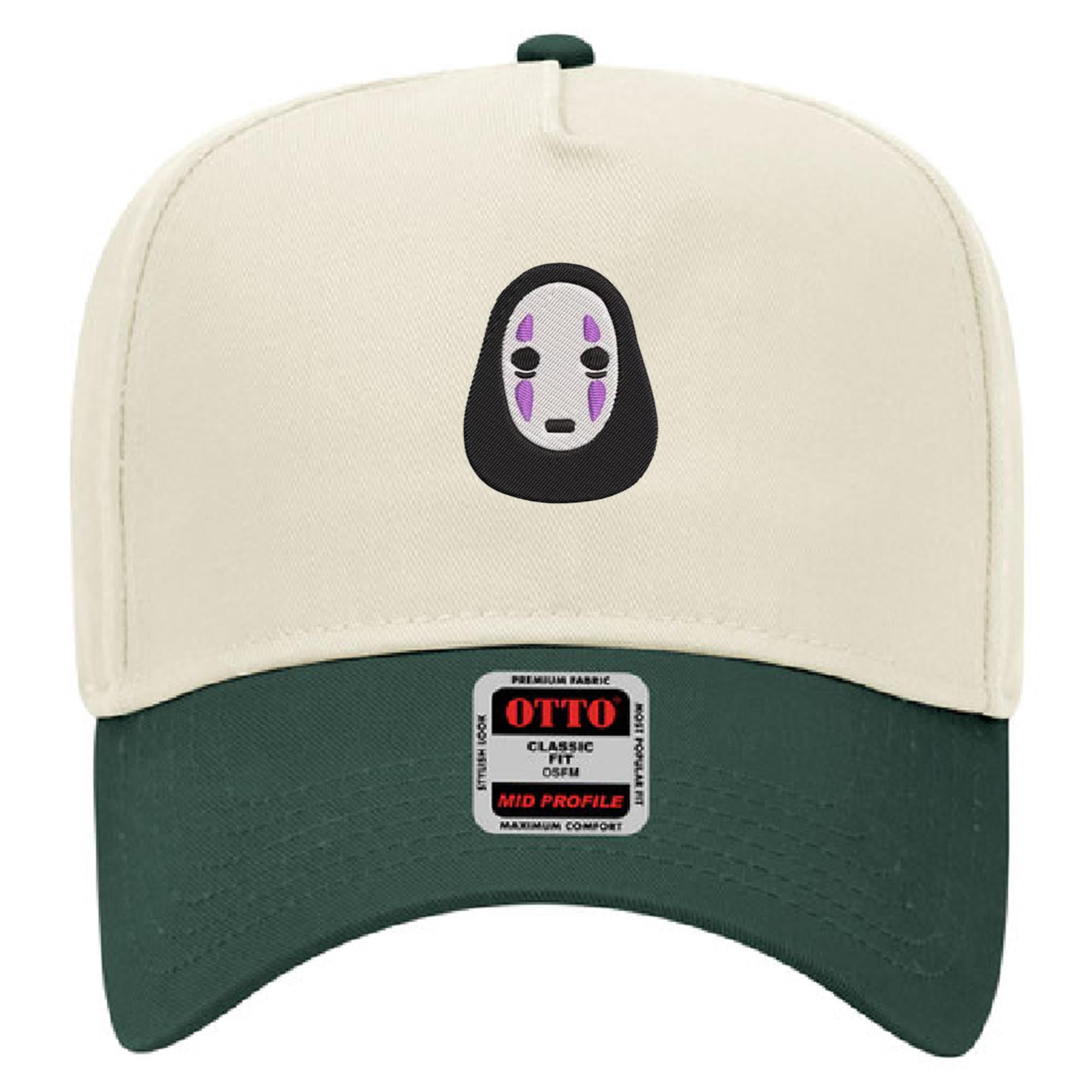 Faceless spirit anime embroidered mid profile unisex baseball hat ...