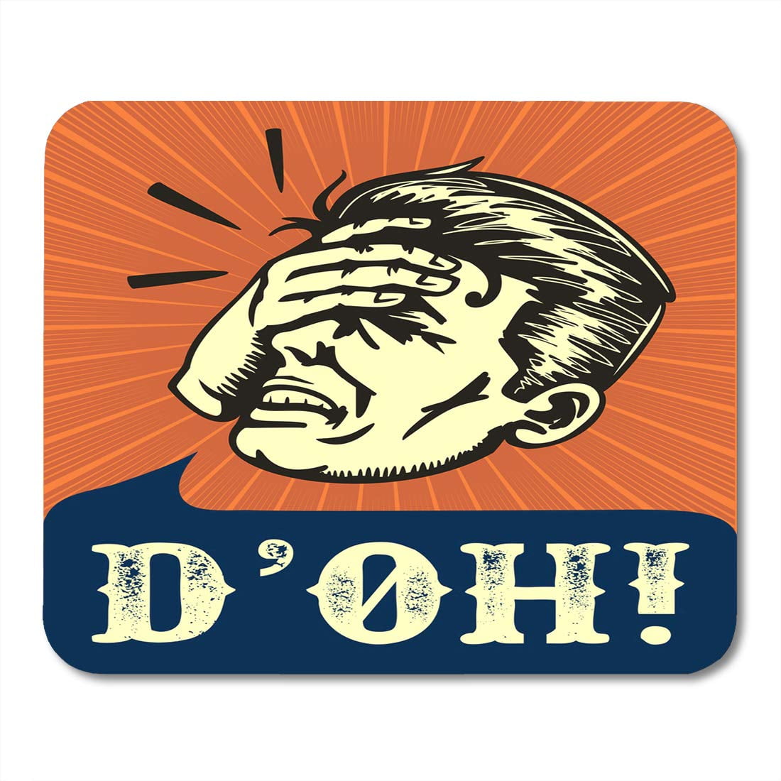 Facepalm Retro Vintage Disappointed Man Slapping Forehead with Hand Due ...