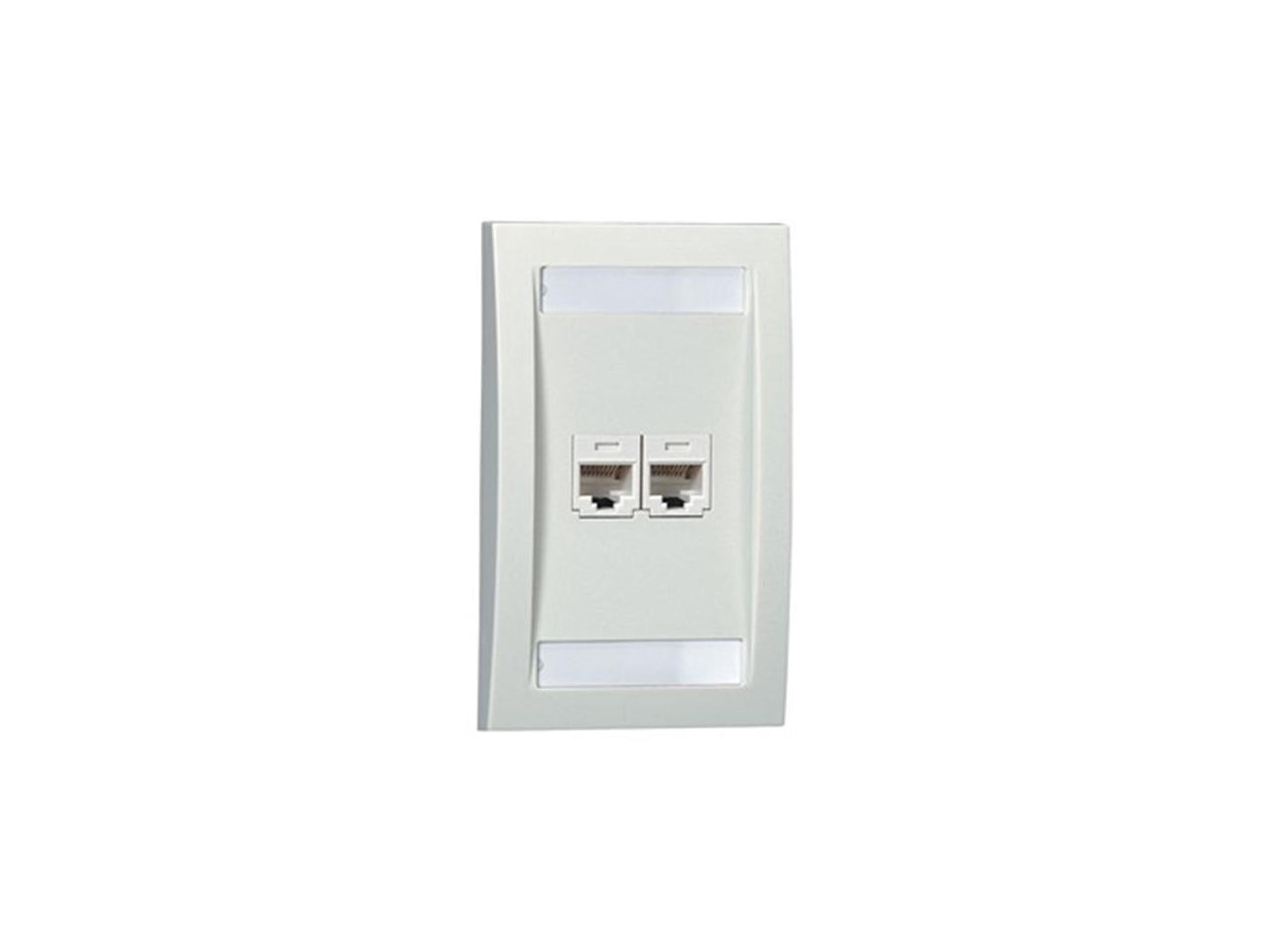 Panduit Wall Plate,Single Gang,2 Ports,Off White CFPE2IWY - Walmart.com