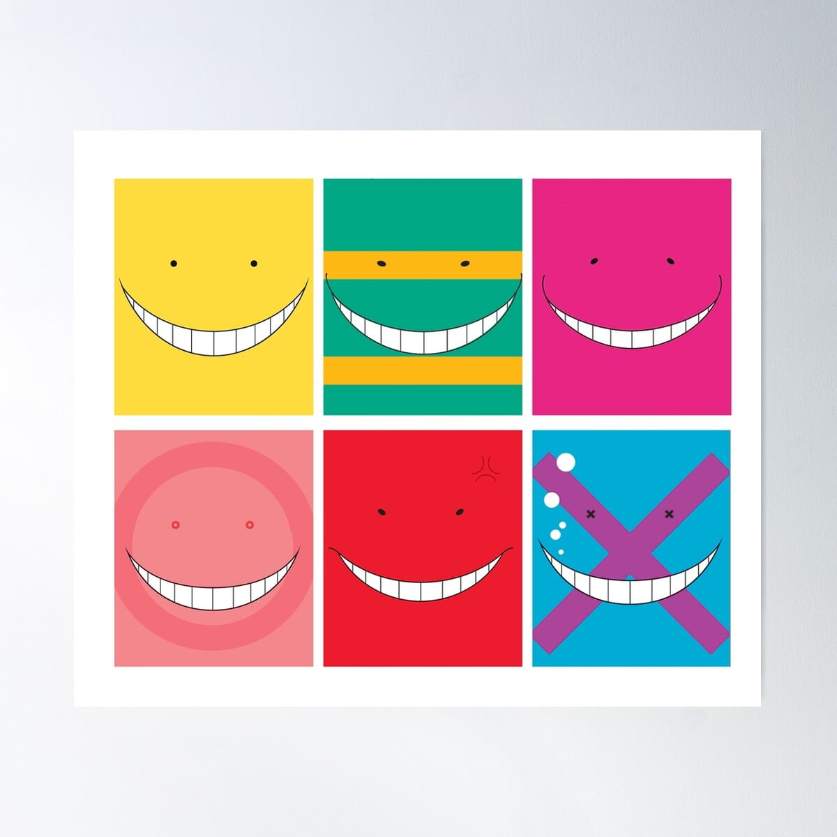 Faces - Assassination Classroom Poster Wall Art, Modern Wall Decor For ...