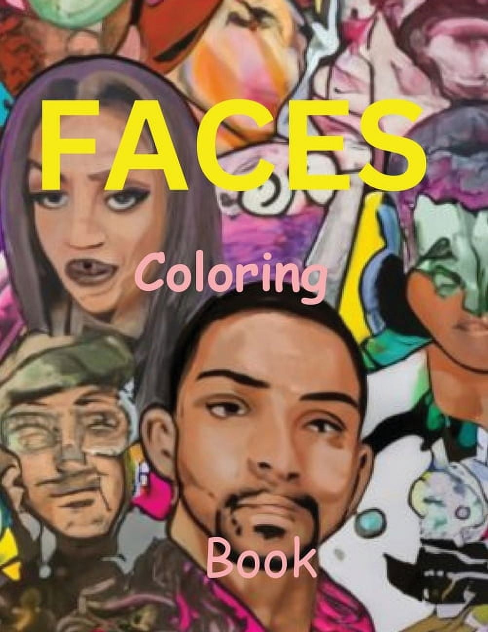 Faces Coloring Book: Detailed facial expressions and Artistic ...